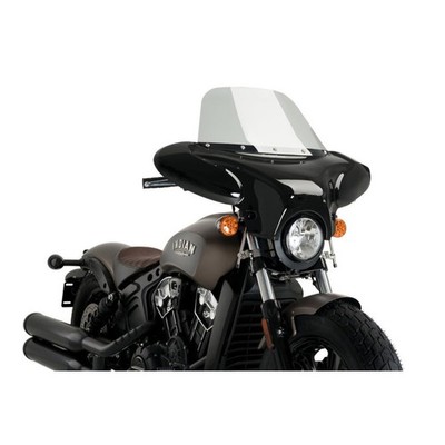 CUSTOM ACCES BATWING SCREEN FIT ON INDIAN SCOUT BOBBER 18-24 CLEAR ...