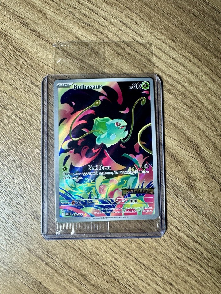 Bulbasaur 133/132 - Mega Evolution Enhanced Box Topper Stamped Promo ...