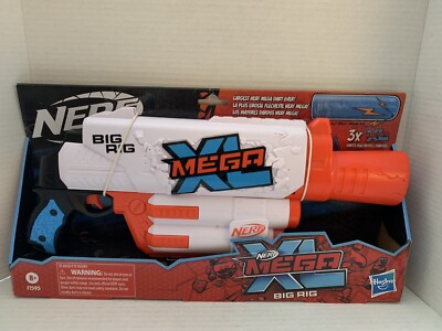 NERF Mega XL Big Rig Blaster, Largest Mega Darts Ever w/3 XL Whistler ...