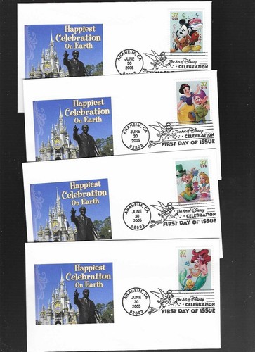 US FDC FIRST DAY COVERS ART OF DISNEY 2004 SET OF 4 | eBay