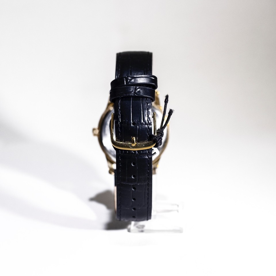 Mens 97A70 Gold Black-Leather 38mm Bulova | eBay