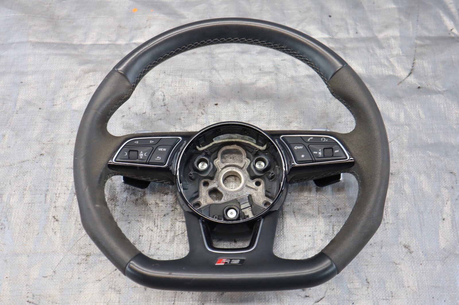 2018 AUDI RS3 8V QUATTRO OEM ALCANTARA LEATHER STEERING WHEEL FLAT ...