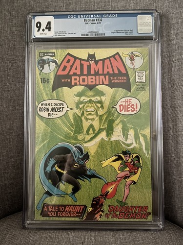 1971 D.C. Comics Batman 232 CGC 9.4. 1st Ra's Al Ghul!!! Neal Adams ...