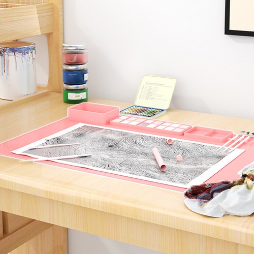 For Kids Soft Mixing Food Grade Silicone Palette Painting Mat Reusable ...