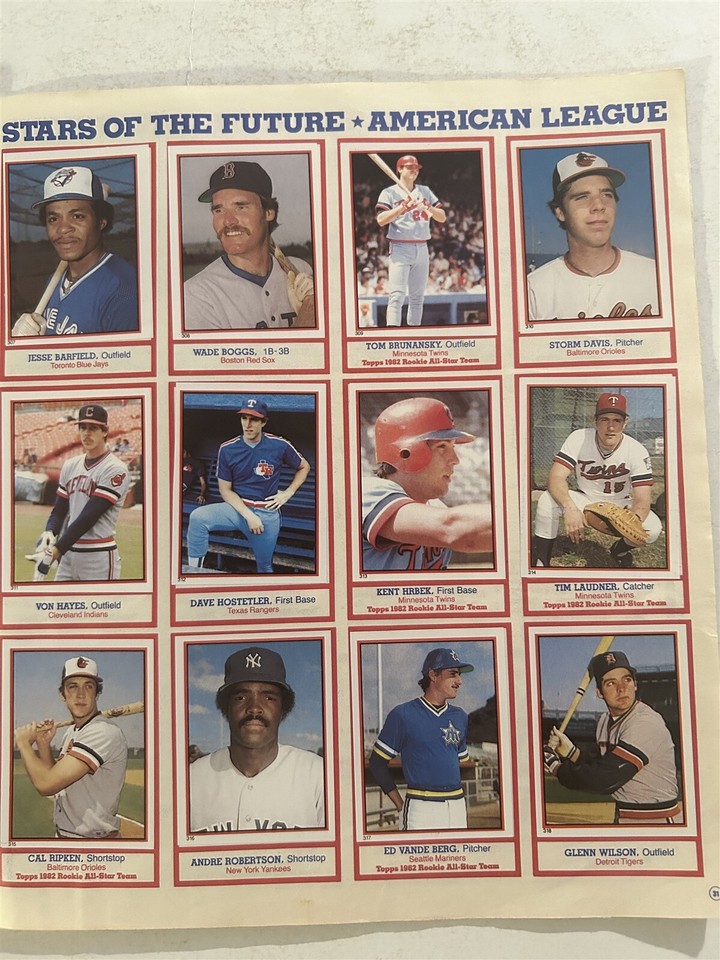 1983 Topps Baseball STICKER ALBUM 330/330 Stamps REGGIE Ryan HENDERSON ...