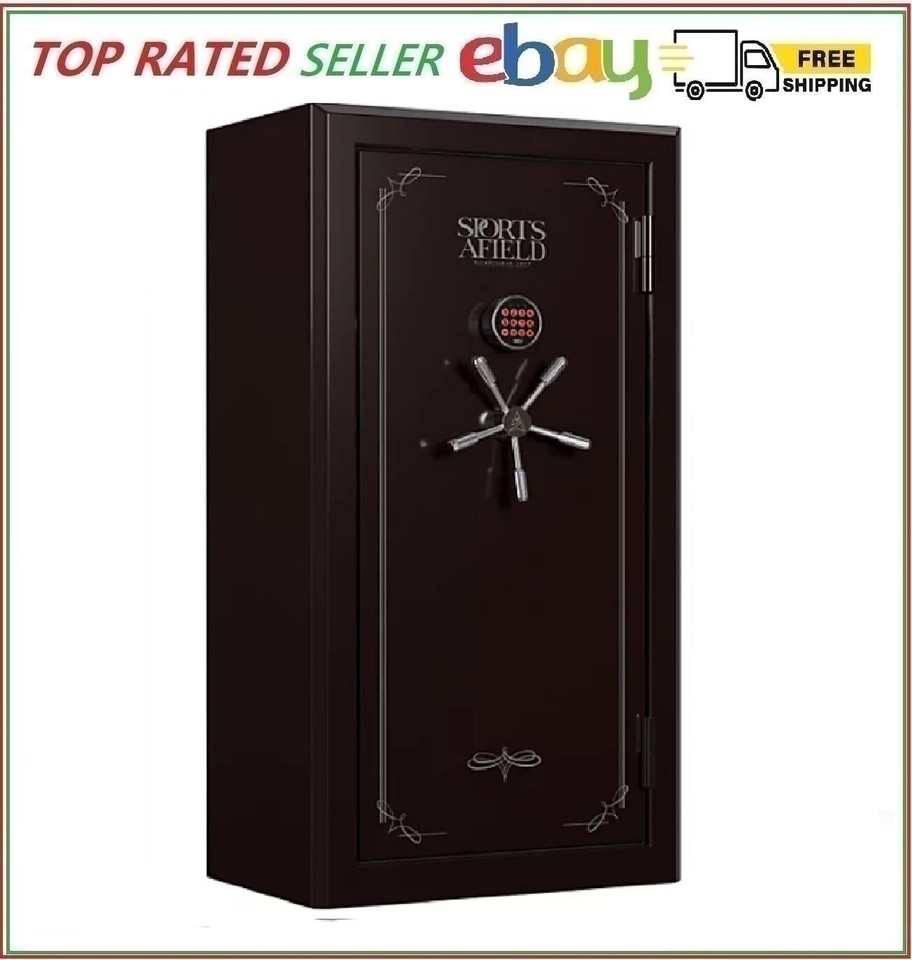 NEW🔥 Sports Afield 32-Gun Fire and Waterproof Executive Safe Electronic ...