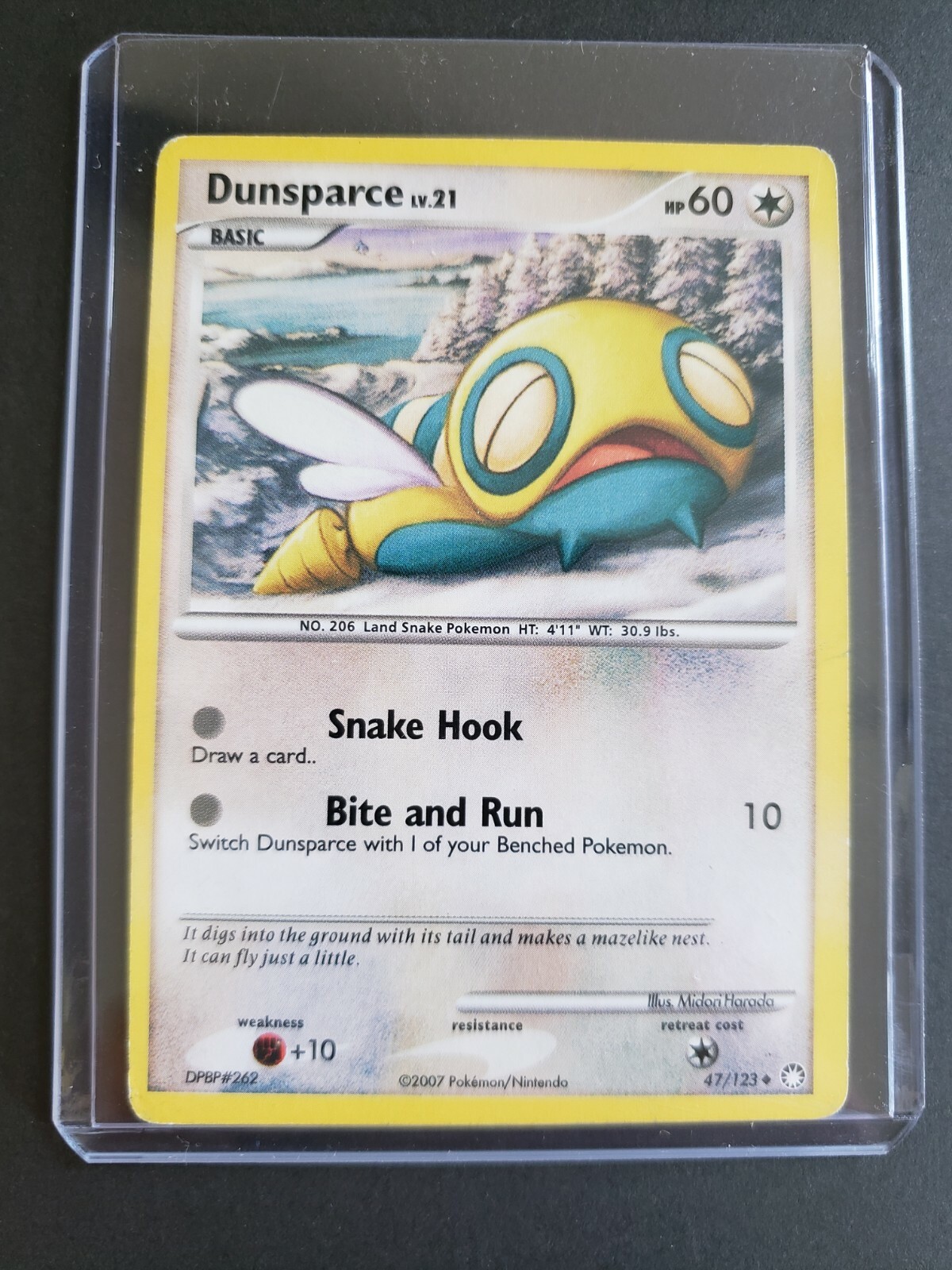 Dunsparce - base set - 47/123 - pokemon card - with protective card ...