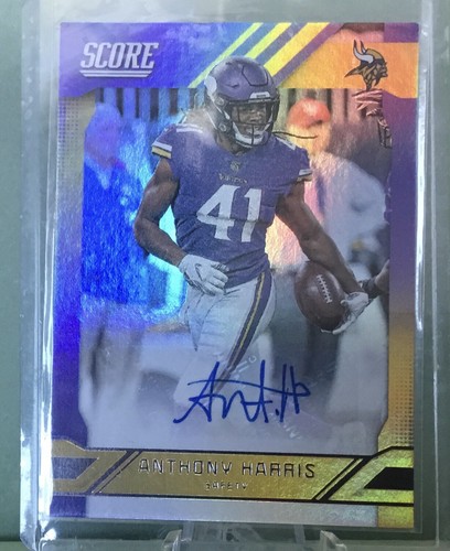 2019 Score Signatures Anthony Harris #SI-HA Auto Football Card Free ...