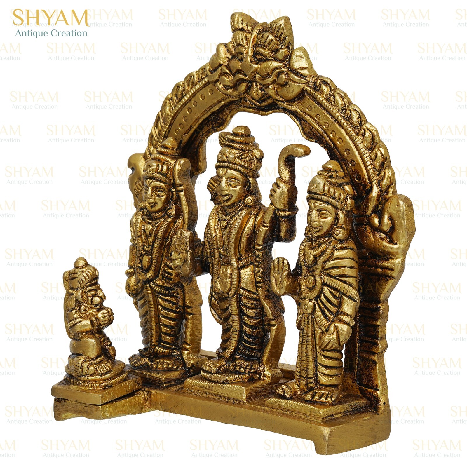Lord Rama Family Murti Maa Sita Laxman Hanuman Statue Ram Darbar Idol ...