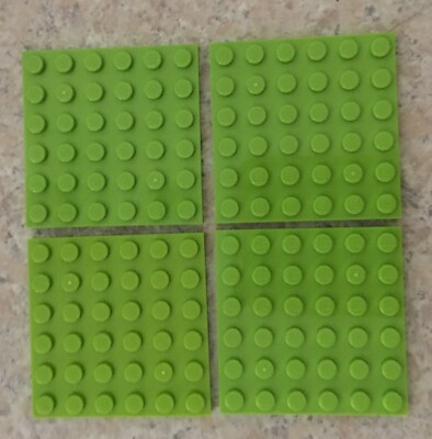 Lego Flat Plates 6 x 6 - Lime Green - PN 3958 - 8 Pieces - New | eBay
