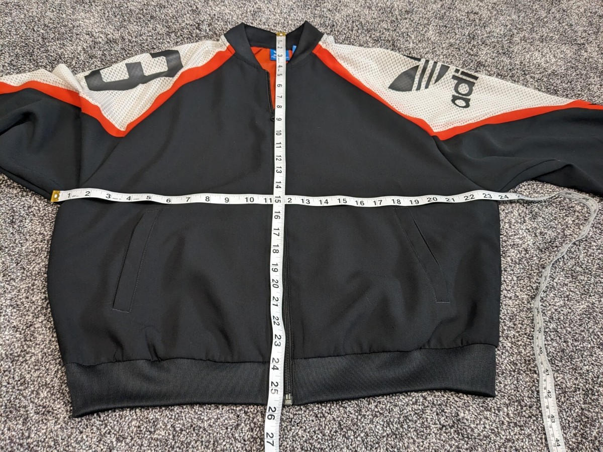 VTG Adidas Jacket Sz Medium M Black Orange 03 Full Zip VTG Adidas Jacket Sz Medium M Black Orange 03 Full Zip