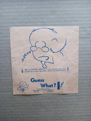 R62 Williamson Candy Guess What? 1 Cent Candy Wrapper | eBay