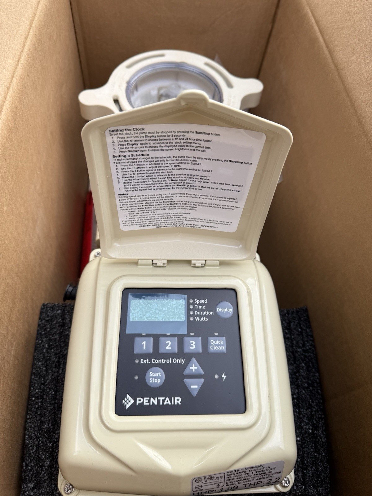 Pentair Superflo VST Variable Speed Pump 2.2THP, 115/230v | eBay