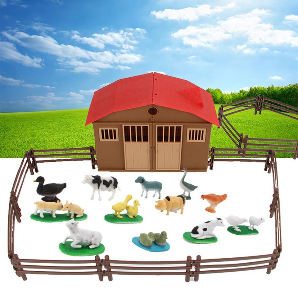 12pcs Miniature Barn Animals Miniature Farm Animals Farm Animals Toy ...