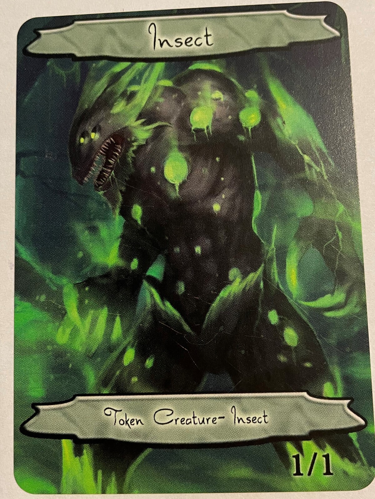 MTG Insect Token custom 1/1 Black green | eBay