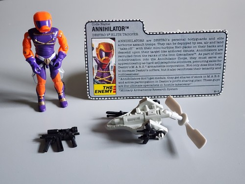 Vintage GI Joe Destro's Elite Trooper Annihilator V1 with File Cards ...