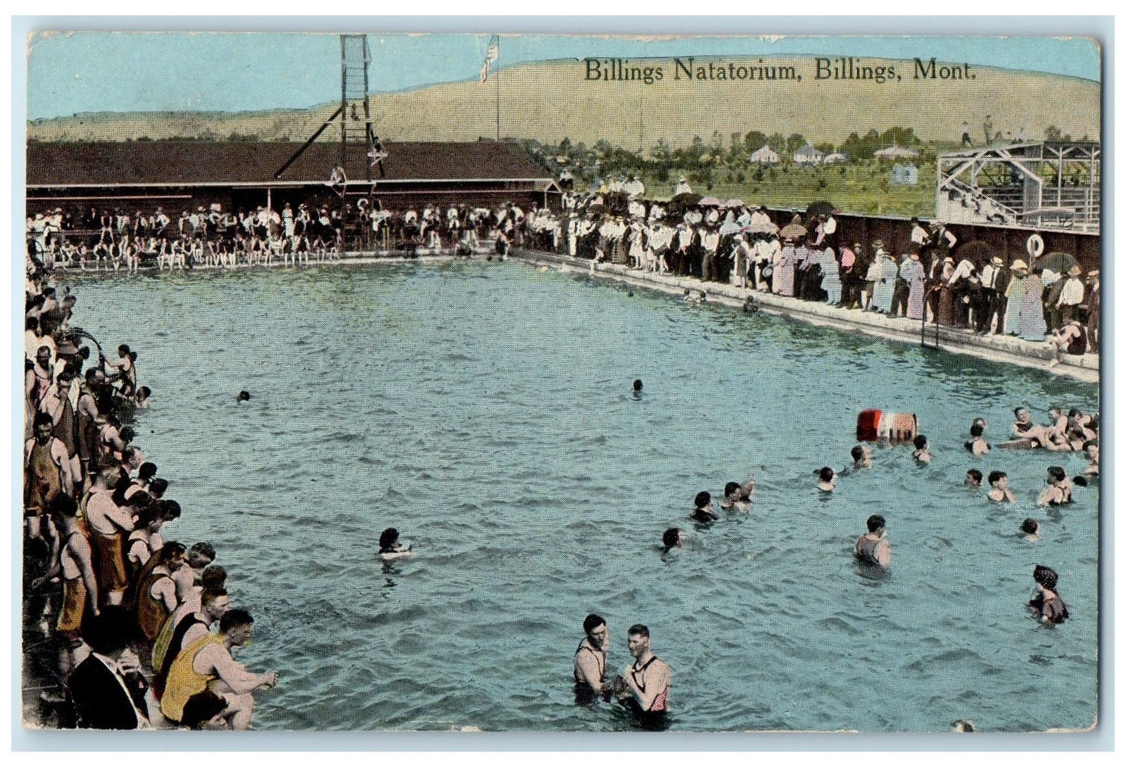 1915 Billings Natatorium Swimming Pool Scene Billings Montana MT Posted ...