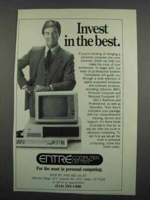 1983 Entre Computer Center Ad - Invest in the Best | eBay