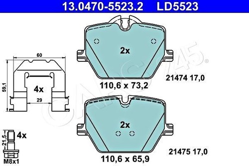 ATE Disc Brake Pad Set For BMW 3 G20 Touring G21 TOYOTA Supra 18-20 ...
