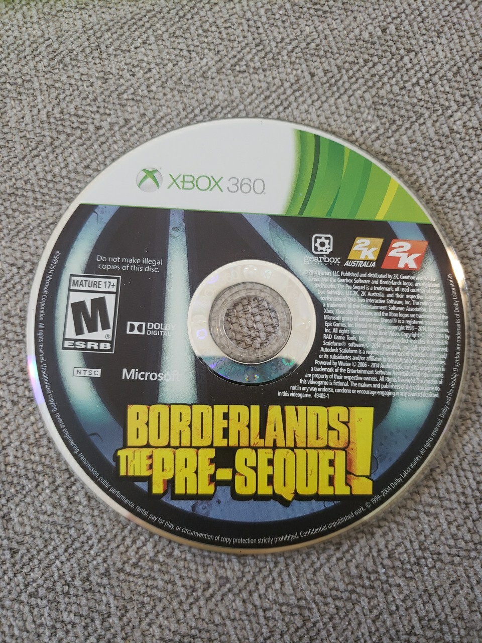 Borderlands: The Pre-Sequel (Xbox 360) tested DISC ONLY - NO TRACKING ...
