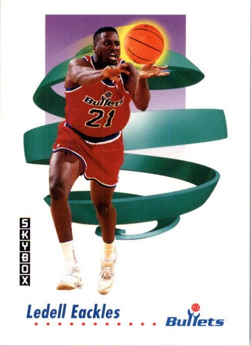 1991-92 SkyBox #288 Ledell Eackles Washington Bullets Basketball Card ...