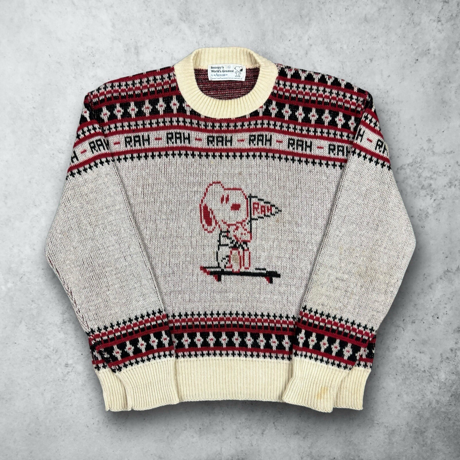 Vintage 60s Arrow Snoopy Peanuts Rah Rah Knit College… - Gem