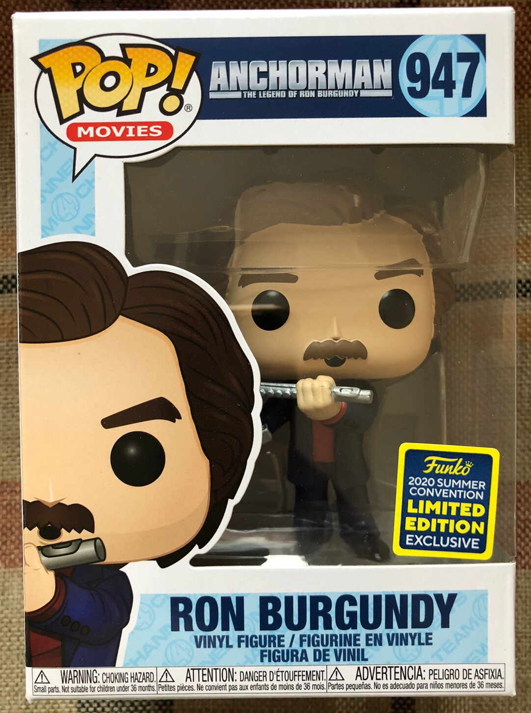 Funko Pop! Movies: Anchorman RON BURGUNDY FLUTE #947 SDCC 2020 *SHARED ...