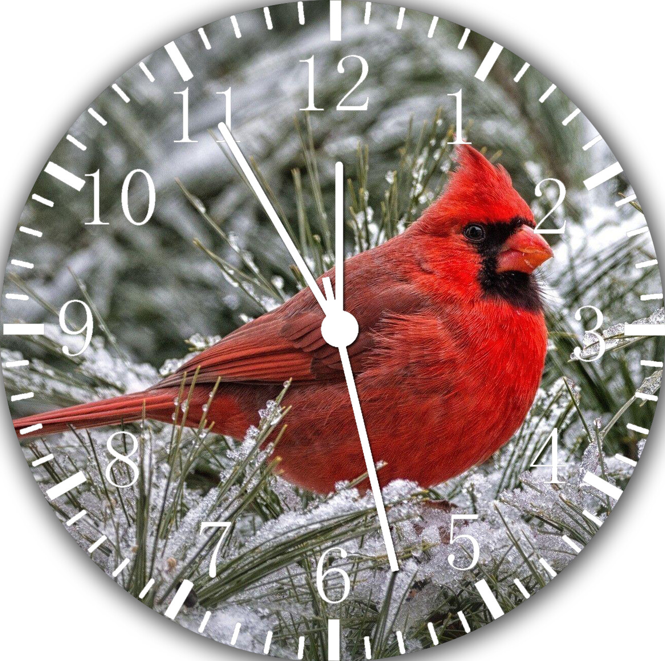 Cardinal Wall Clock Silent Non-Ticking 10" Frameless Nice Décor or ...