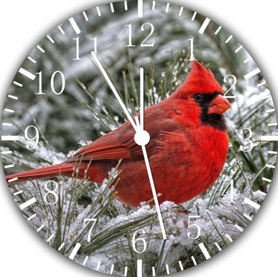 Cardinal Wall Clock Silent Non-Ticking 10" Frameless Nice Décor or ...