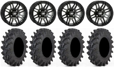 ITP SS316 14" Wheels Black Ops 30" Outback Max Tires Polaris RZR Turbo ...