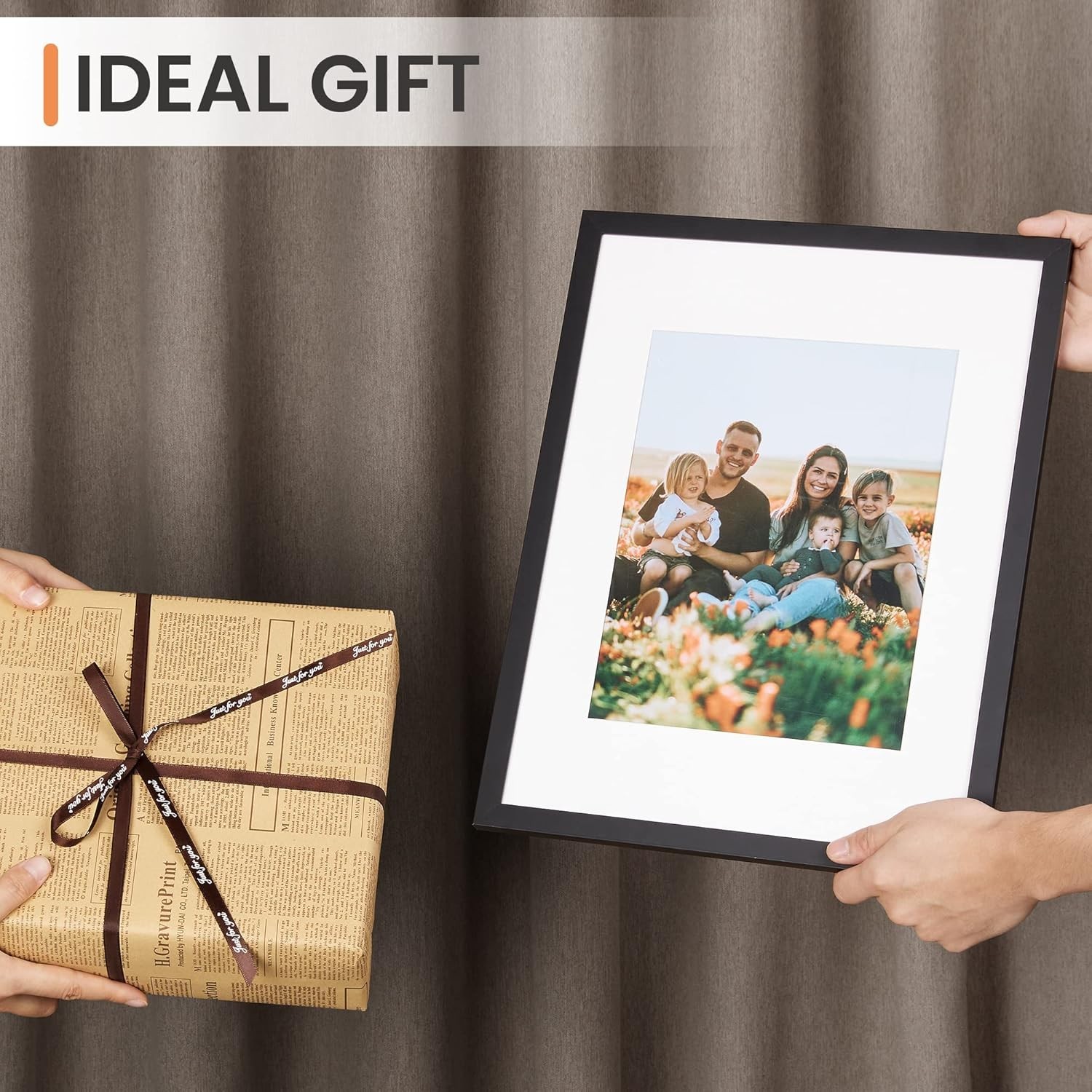 12x16 Picture Frame Set of 5, Display Pictures 8.5x11 with Mat or 12 x ...