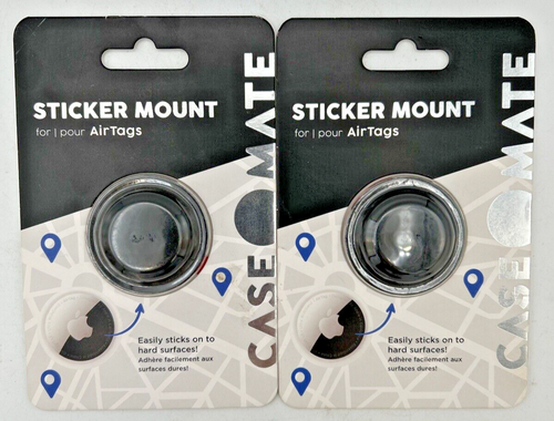 Case-Mate Sticker Mount Case for AirTags - Black (Lot Of 2 ...