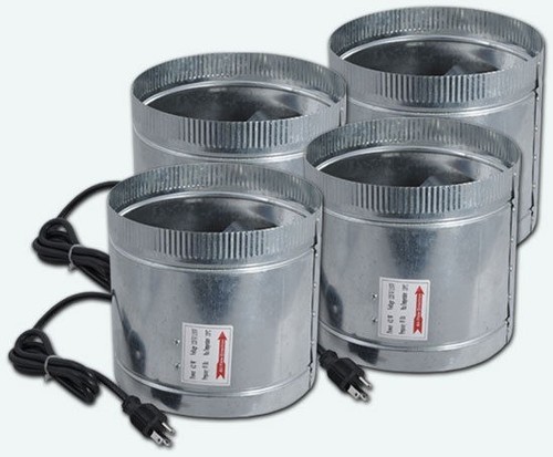4x - 8" DUCT FAN 500 CFM Booster Inline Cool Air Blower inch Grow Light ...