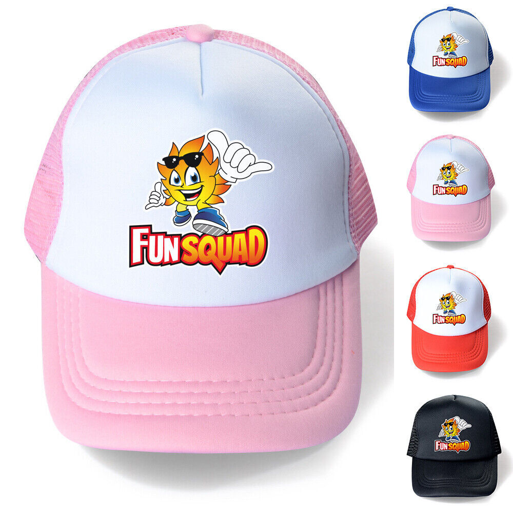 Fun Squad Mesh Baseball Cap Kids Boys Girls Trucker Hat Sun Hat Travel ...