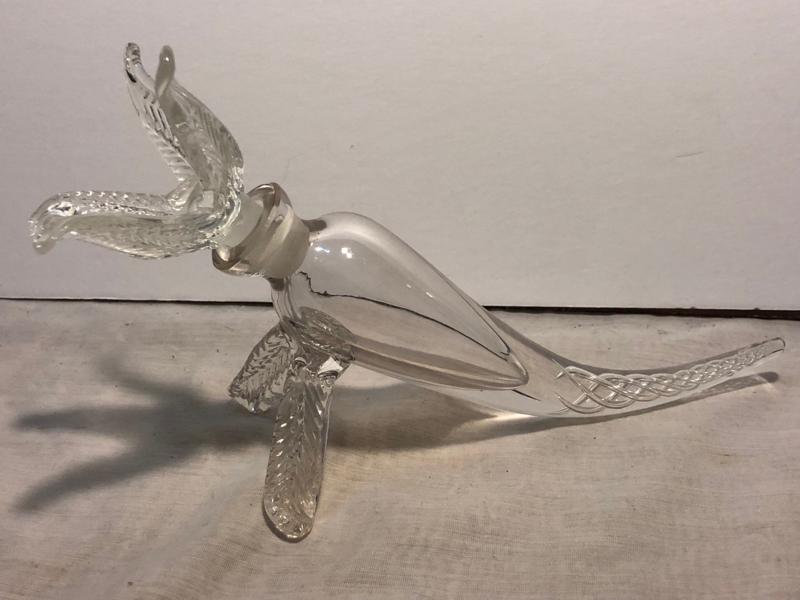 PAIRPOINT GUNDERSON CORNUCOPIA Perfume Glass Bottle w/Flower Stopper | eBay