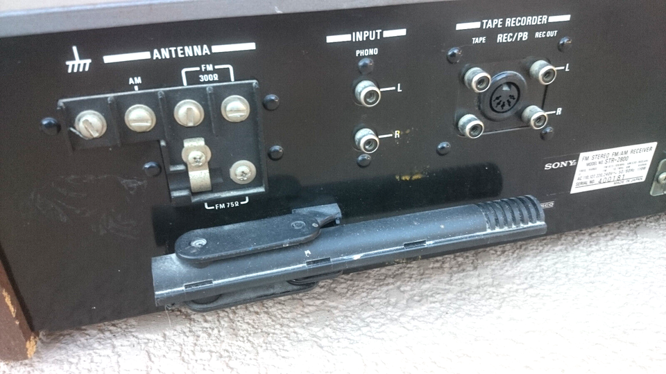 SONY STR-2800 STEREO AM/FM RECEIVER 20W 80OHM TESTED WORKING CLEAN ...
