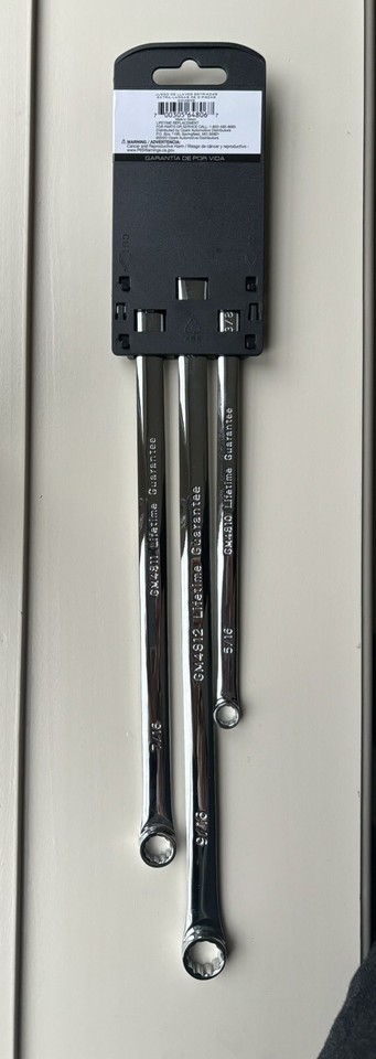 3 Piece Super Long Double Box End Offset Wrench Set SAE Aviation ...