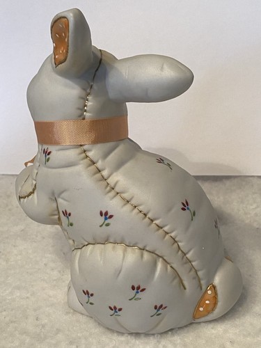 Vtg Geo Z Lefton Stitch Patchwork Floral Easter Bunny Rabbit Figurine ...
