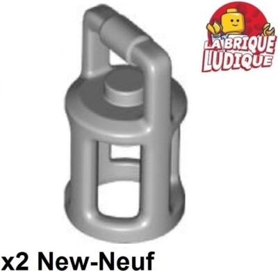 Lego 2x Minifig utensil Lantern lanterne lampe gris/light bluish gray ...