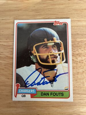 Dan Fouts San Diego Chargers Signed 1981 Topps NFL Football Card #265 ...