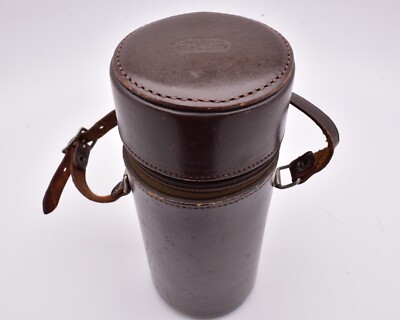 Leica E Leitz Brown Leather Hard Lens Case #5 | For Leica | 8.00" x 3. ...