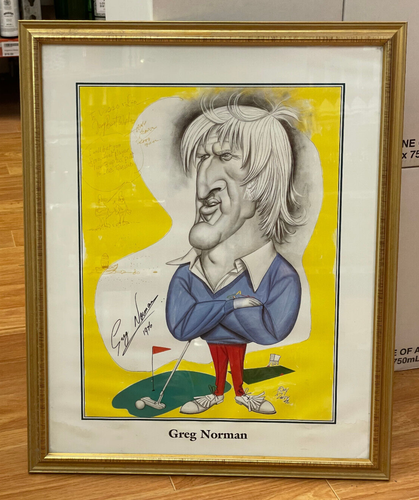 Greg Norman - Tony Rafty Print Signed and Framed | eBay Australia