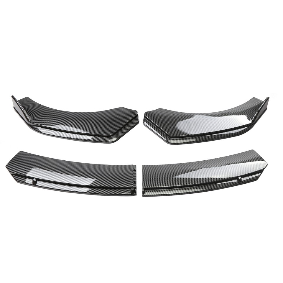 Carbon Fiber Front Bumper Lip Spoiler & Side Skirt For 01-23 GMC Sierra ...