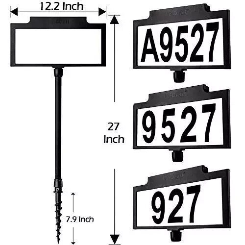 Solar Address Sign House Number for outside LED Illuminated Outdoor ...