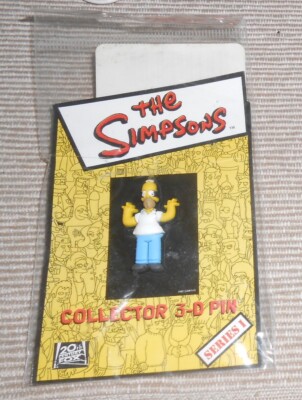 The Simpsons Collector 3-D Pin Back Movie Homer Simpson Series 1 New ...