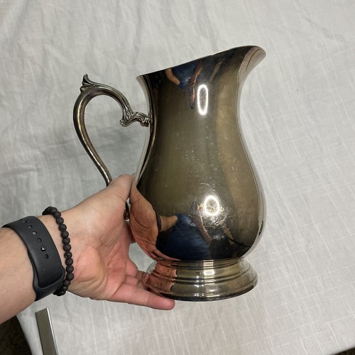 Stunning Vintage FB Rogers Victorian Style Water Pitcher Silver Plate ...
