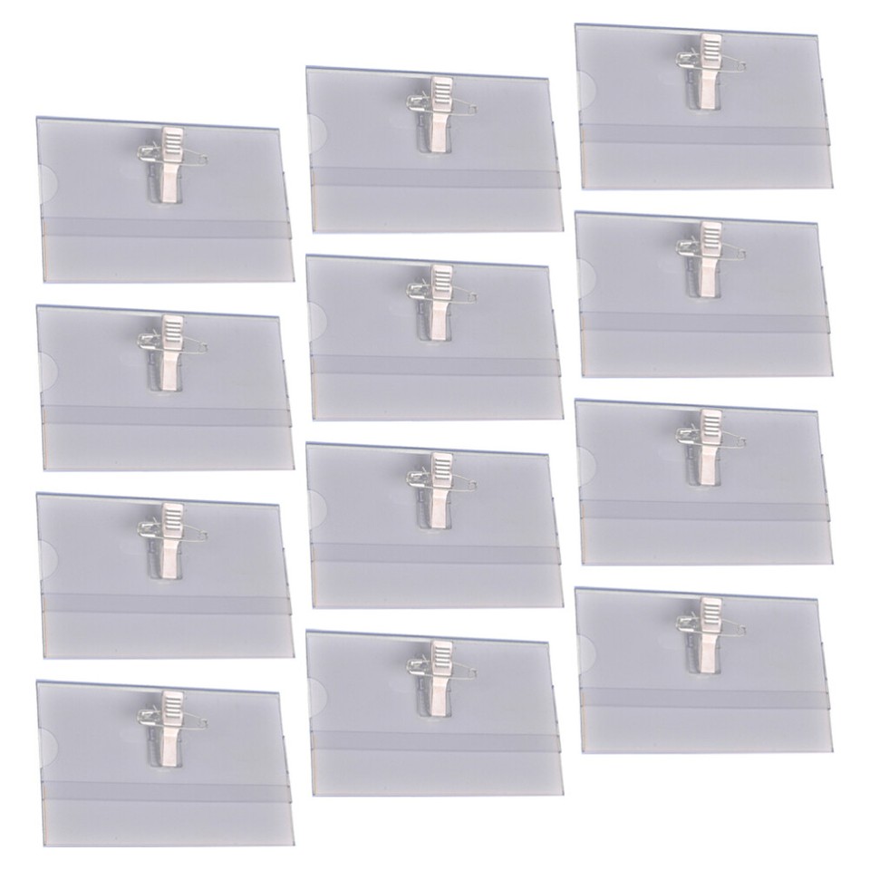 50Pcs Portable Name Badge Holder Name Tag Clips For Badges Staff ...