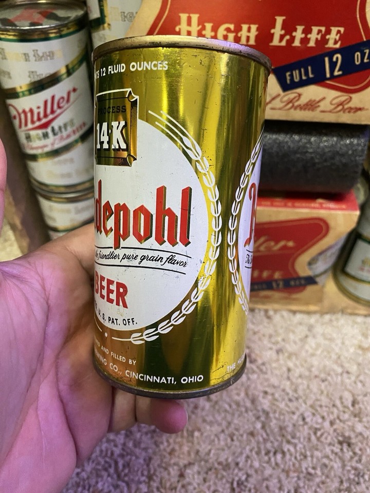 Hudepohl 14k Flat Top Beer Can Hudepohl Brewing Co Cincinnati Ohio Old ...