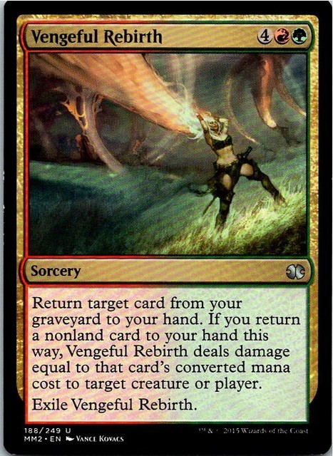 Vengeful Rebirth Magic The Gathering Modern Masters 2015 Card Light ...