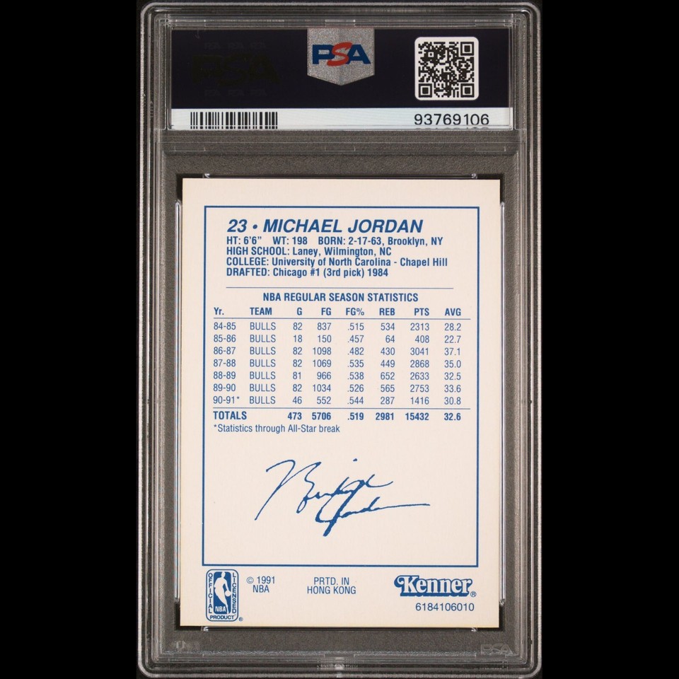 1991 KENNER STARTING LINEUP CHICAGO BULLS MICHAEL JORDAN DRIBBLING CARD ...